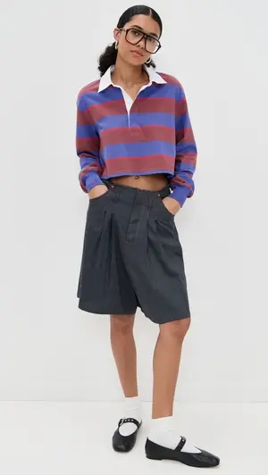 Staud Knight Denim Shorts