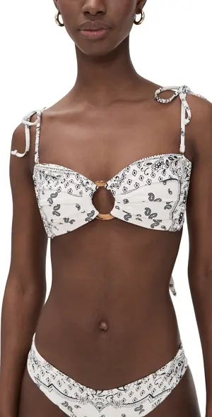 MONTCE Tori Ties Bandeau Bikini Top - Ivy Bandana