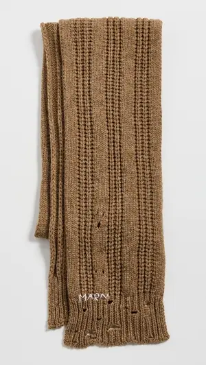 Marni Broken Fisherman Wool Scarf