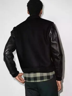 Off-White Logo-patch Varsity Jacket