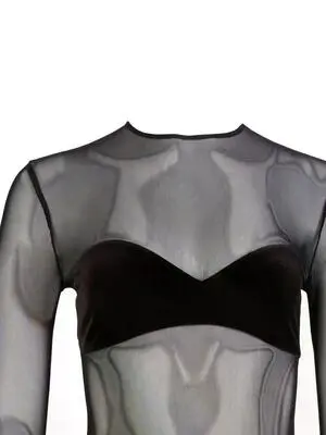 FLEUR DU MAL Mesh Panel Bodycon Dress