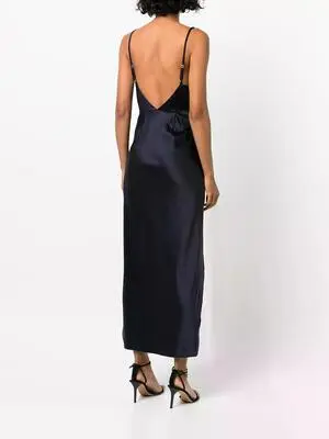 FLEUR DU MAL Plunging V-neck Slip Dress
