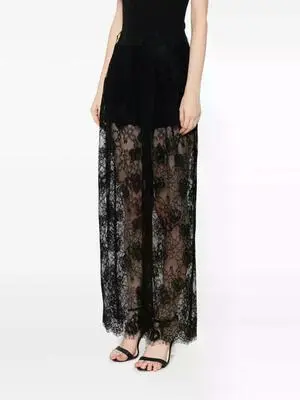 FLEUR DU MAL Wide-leg Lace Trousers