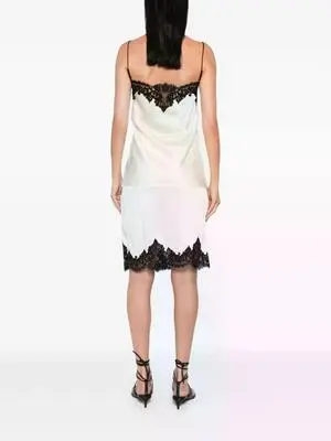 Stella McCartney Sleeveless Lace Satin Top - Neutrals