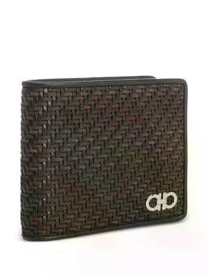 FERRAGAMO Woven Leather Wallet