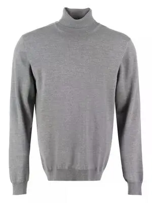 THE (ALPHABET) Turtleneck Wool Sweater - Grey