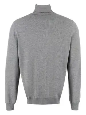 THE (ALPHABET) Turtleneck Wool Sweater - Grey