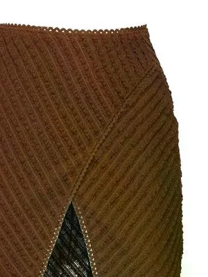 Charo Ruiz Ibiza Eris Ribbed Side-slit Skirt