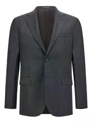 Boggi Milano Pure Wool Bird's Eye Jacket - Black