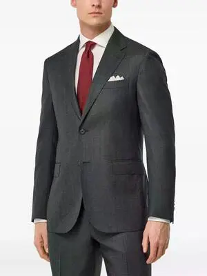 Boggi Milano Pure Wool Bird's Eye Jacket - Black