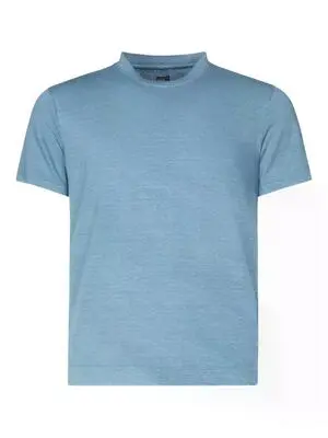 Fedeli Melange Linen Short-sleeved T-shirt