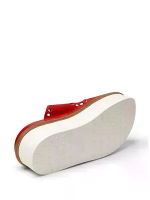 TOD'S Perforated Buckle Platform Sandals