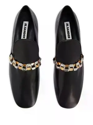 JIL SANDER Leather Loafers - Black