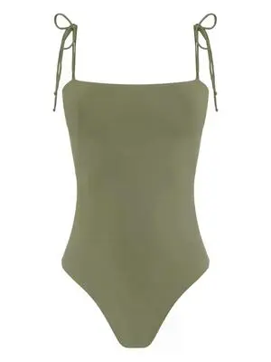 LYGIA & NANNY Winona Tie-strap One-piece Swimsuit - Green