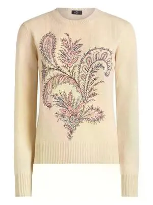 Etro Paisley-jacquard Sweater - Neutrals