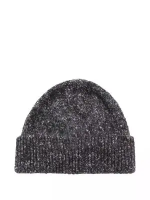 Brunello Cucinelli Speckled Wool Beanie - Black