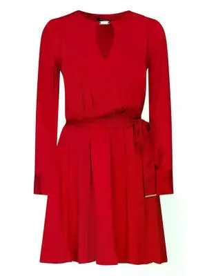 MARCIANO Keyhole-neck Belted Dress