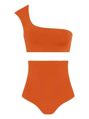 LYGIA & NANNY Marjory Asymmetrical One-shoulder Bikini Set - Orange
