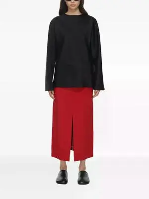 Carven Midi Skirt With Front Slit