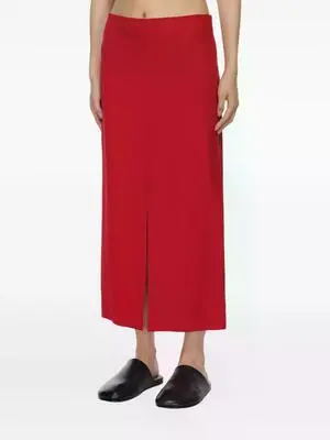 Carven Midi Skirt With Front Slit