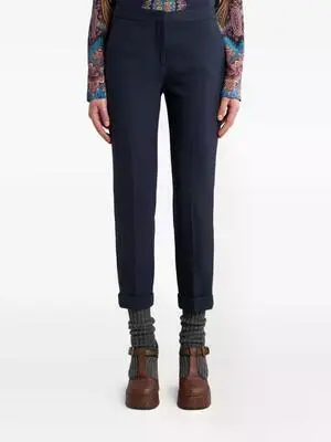 Etro Cropped Straight Leg Trousers