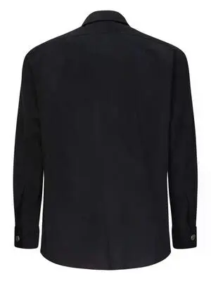GIULIANO GALIANO Zip-front Italian-collar Shirt - Blue