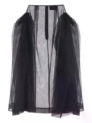 Simone Rocha Frill-detail Tulle Skirt - Black