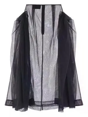 Simone Rocha Frill-detail Tulle Skirt - Black