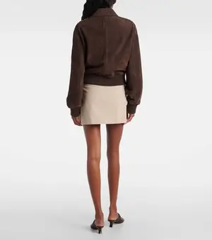 Loewe Studded Suede Bomber Jacket