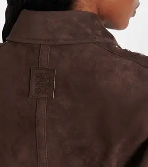 Loewe Studded Suede Bomber Jacket
