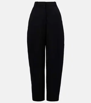 Givenchy Cocoon Wool Grain De Poudre Barrel-leg Pants