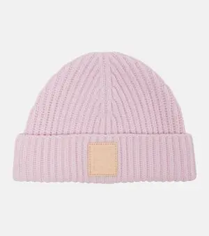 Loewe Logo Cashmere Beanie Pink