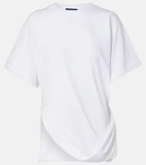 Sportmax Keras Asymmetric Cotton-blend T-shirt