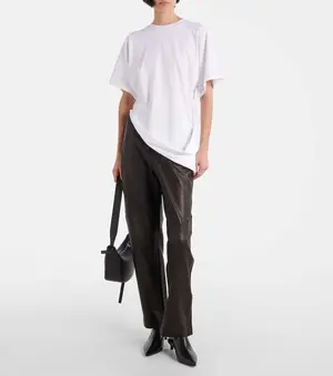 Sportmax Keras Asymmetric Cotton-blend T-shirt