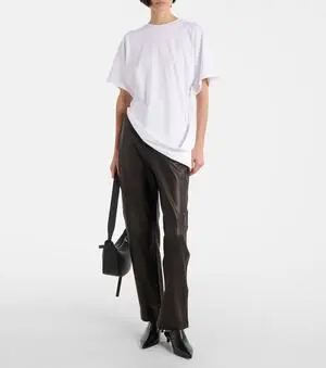 Sportmax Keras Asymmetric Cotton-blend T-shirt