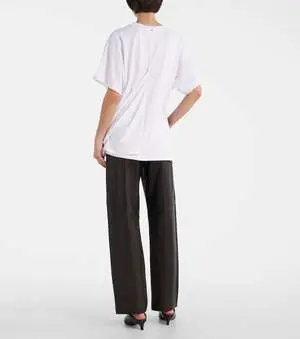 Sportmax Keras Asymmetric Cotton-blend T-shirt