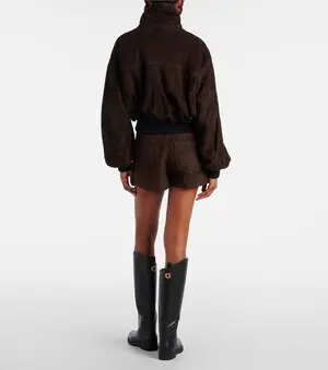 Nour Hammour Briar Suede Bomber Jacket