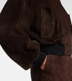 Nour Hammour Briar Suede Bomber Jacket