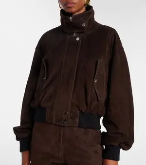 Nour Hammour Briar Suede Bomber Jacket