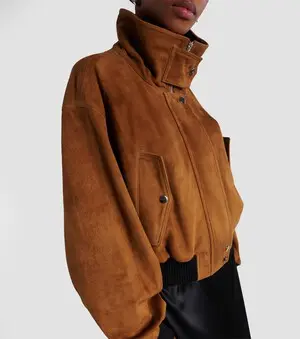 Nour Hammour Briar Suede Bomber Jacket
