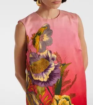 ALEMAIS Alémais Inez Ombré Linen-blend Minidress