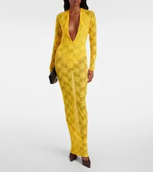 Alex Perry Sheer Lace Gown