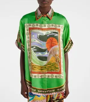 ALEMAIS Alémais Lucky Pace Printed Silk Shirt - Multicoloured