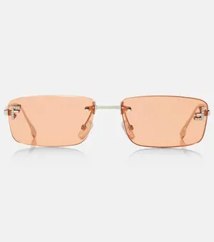 Fendi First Crystal Rectangular Sunglasses