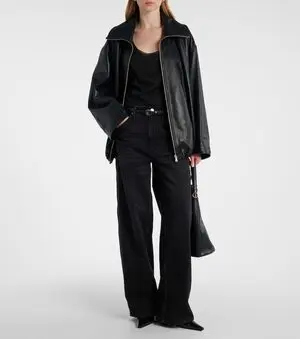 Nour Hammour Elisse Leather Jacket - Black