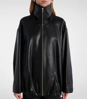 Nour Hammour Elisse Leather Jacket - Black