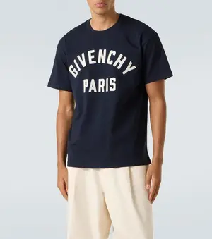 Givenchy Paris Cotton Jersey T-shirt - Blue