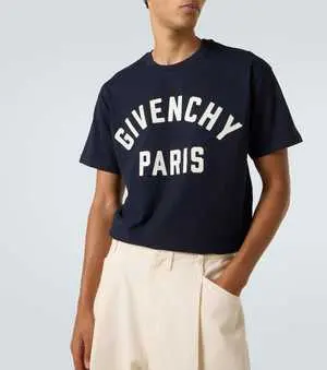Givenchy Paris Cotton Jersey T-shirt - Blue