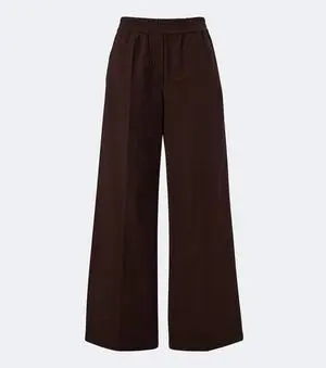 Brunello Cucinelli Cotton Wide-leg Pants - Brown