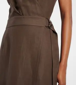 Brunello Cucinelli Twill Wrap Dress